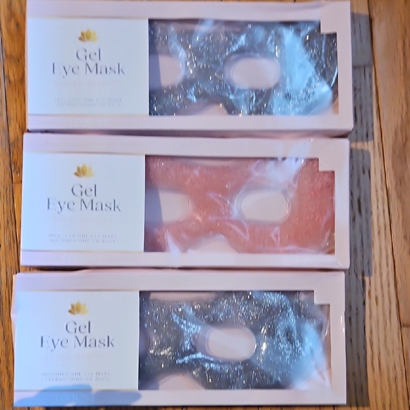 Skincare | Gel Eye Mask Set In Pink And Silver Set Of 3 | Poshmark
